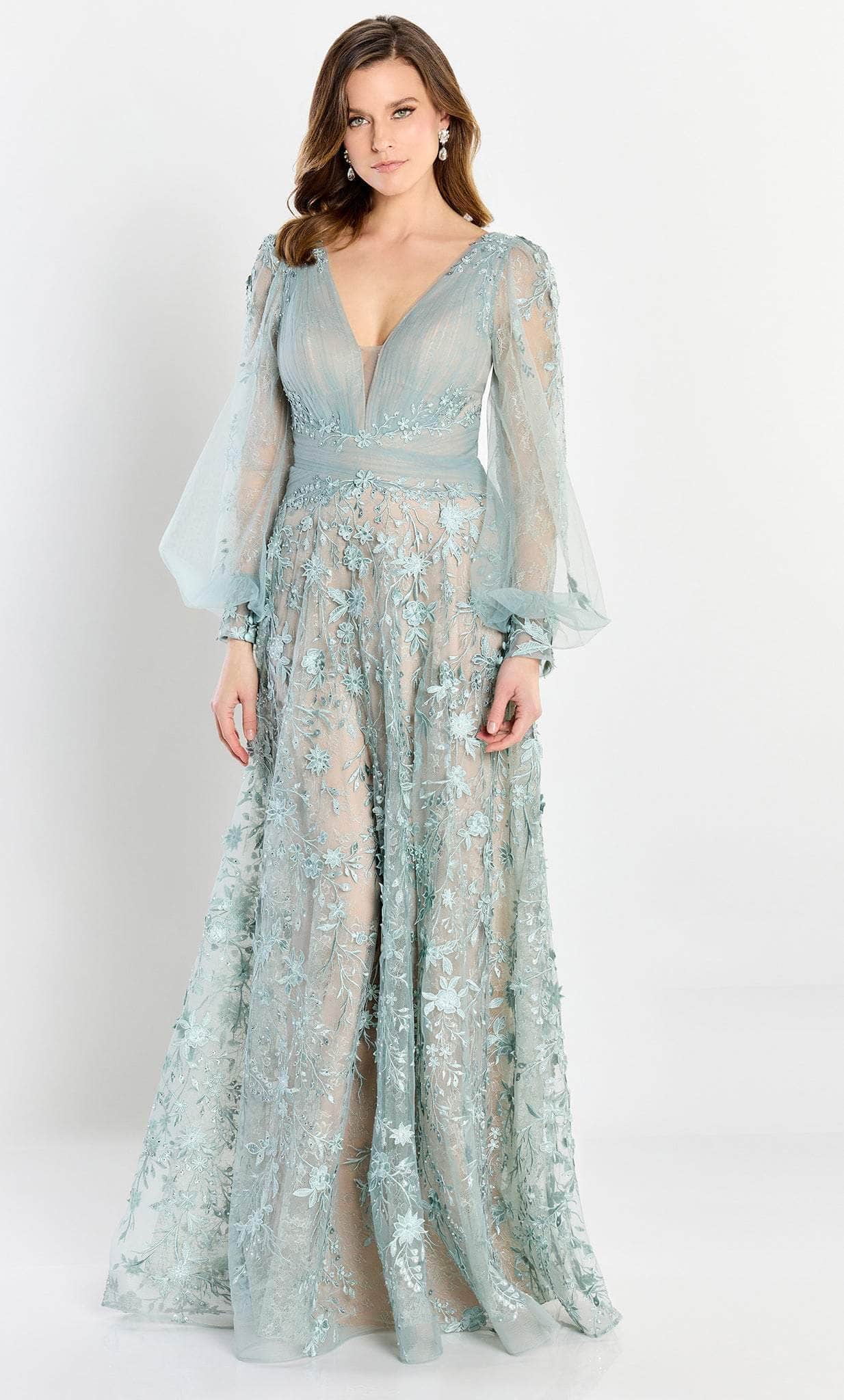 Montage by Mon Cheri M2201 - Illusion Bell Sleeve Evening Dress – ADASA