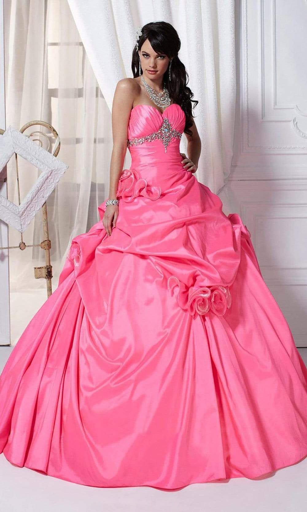 Tiffany Designs 56216 - Long Ballgown - Strapless, Pleated Bust ...